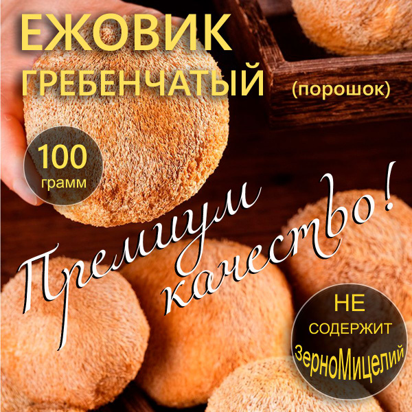 Ежовик (герициум) 100 грамм - порошок сушеного плодового тела гриба ...