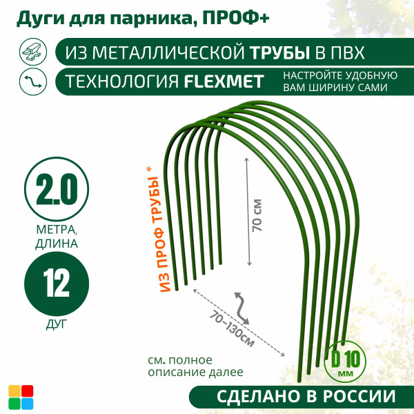 Комплект дуг для парника, Металл, ПВХ (поливинилхлорид), 12 шт купить c ...