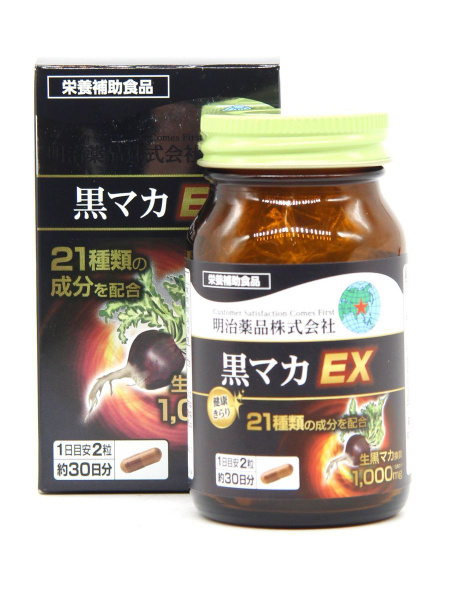 Характеристики Пищевая добавка MEIJI Black Maca EX черная Мака и ...