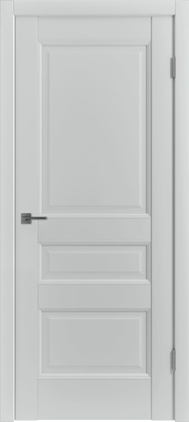 Дверь межкомнатная с коробкой Emalex 3 STEEL (серый), МДФ, 400x2000 ...
