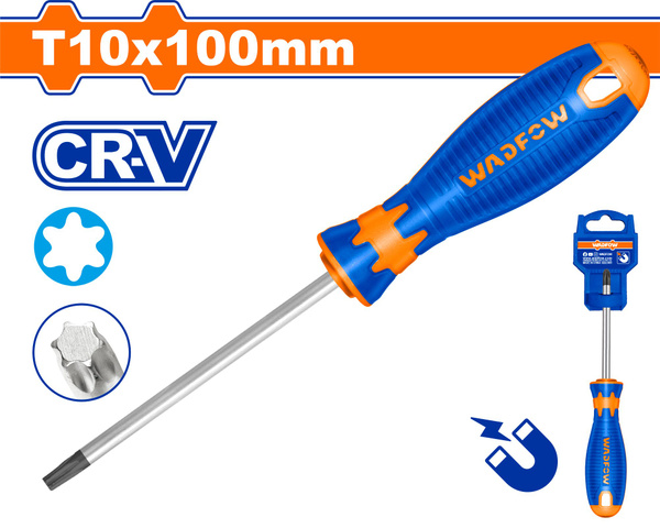 Отвертка Torx Т10 х 100мм с намагниченным наконечником WADFOW WSDT214 ...