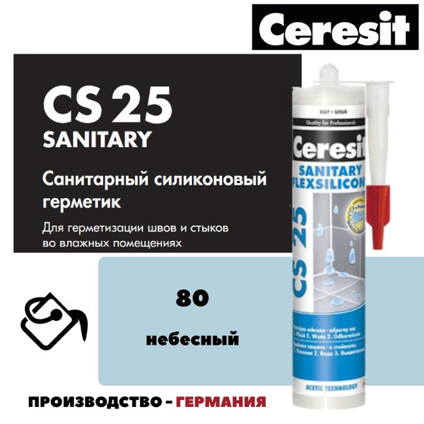 Силиконовый Герметик Церезит, Для ванн, голубой - купить по низким ...