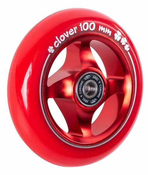 Характеристики Колесо для трюкового самоката Clover, 100*24мм, red, Вес ...