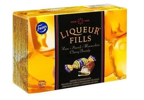 Шоколадные конфеты Fazer Liqueur с ликерной начинкой (74%) 150 г (из ...