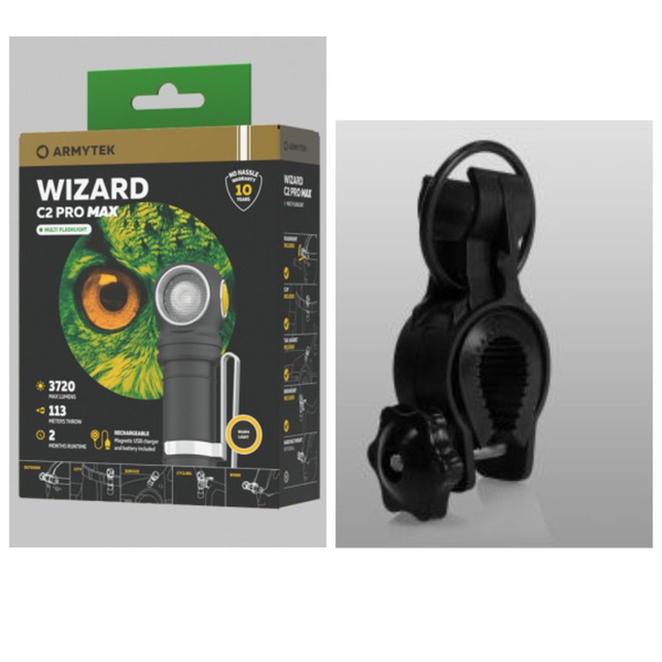 Фонарь Armytek Wizard C2 Pro Max Magnet USB Теплый + Велокрепление Armytek ABM-01 - купить по ...