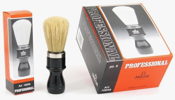 Помазок Omega Professional 10098, щетина кабана, черная ручка - купить ...
