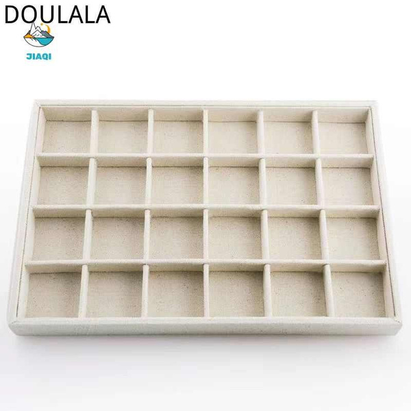 DOULALA Льняные Лотки Для Ювелирных Изделий, Держатель Для Украшений, 35 X 24 X 3,3 СM, 1 ШT ...