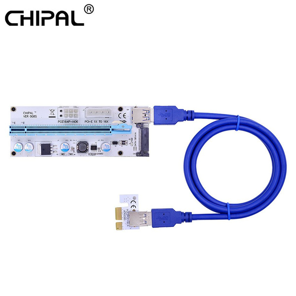 Riser PCI-E райзер CHIPAL VER008S PCIE удлинитель для видеокарты PCI ...