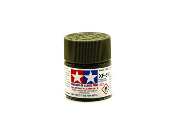 81751 Tamiya XF-51 Khaki Drab краска акриловая10 мл. - купить с ...