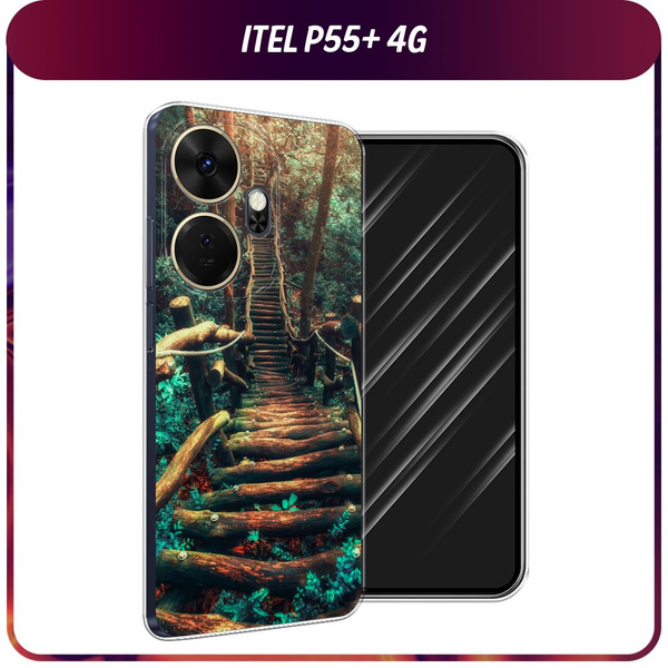 Силиконовый чехол на Itel P55 Plus 4G / Ител Р55 Плюс 4G "Лес 3 ...