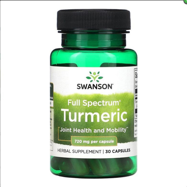 Swanson Full Spectrum Turmeric, 720 мг, 30 капсул - купить с доставкой ...