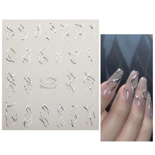 Наклейки/слайды/фольгированные водные наклейки для дизайна ногтей TH-1108 - купить с доставкой ...