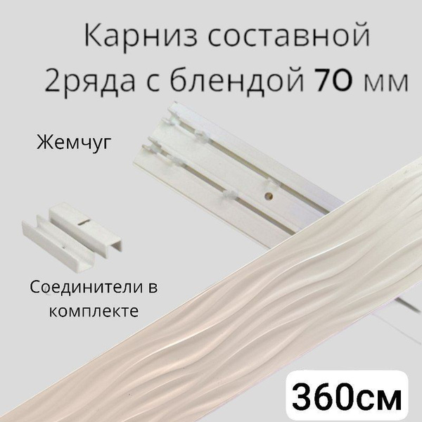 Карниз с багетной планкой 2 ряда DDA Составной - купить по доступным ...