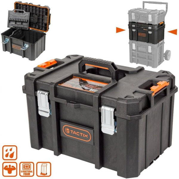 Ящик для инструментов Tactix 53 х 35 х 31 см, 3 секц., 1 шт., ABS ...