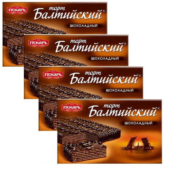 Торт Балтийский вафельный шоколадный 4 шт по 320г - купить с доставкой ...