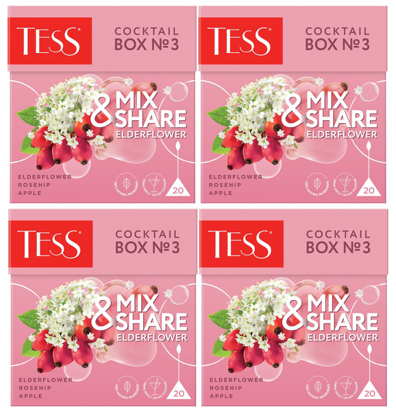 Чайный напиток в пирамидках Tess Cocktail Box №3 Elderflower, 20 ...