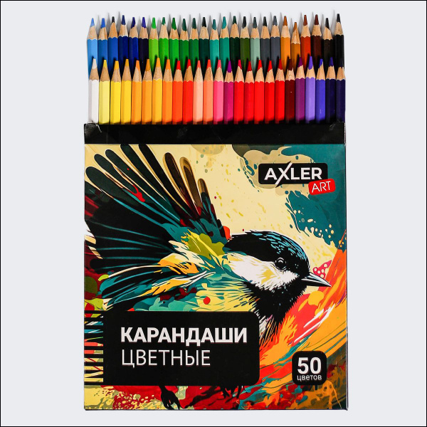 Карандаши цветные AXLER Art для рисования скетчинга и школы, мягкие ...