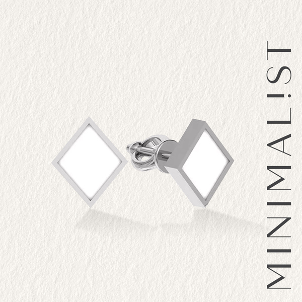 Minimal!st Серьги ювелирные Серебро родированное 925 пробы - купить с доставкой по выгодным ...