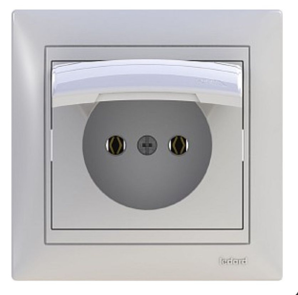 Ledard Розетка 1м б/з 16А 250В с крышкой белый PC16-009 - купить по ...