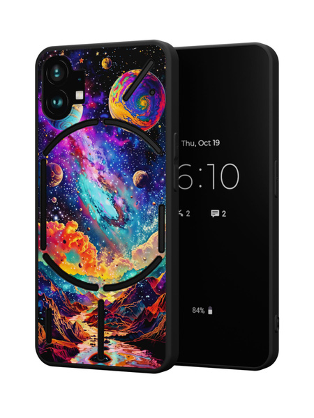 Силиконовый чехол Mcover для Nothing Phone 1 (Насинг Фон 1), Космос 2 ...