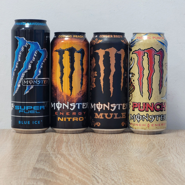 (4шт.) Комбо набор Энергетический напиток Monster Energy Blue Ice Super Fuel + Pacific Punch ...