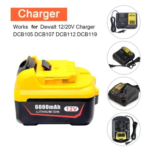 Новый аккумулятор DCB120 для электрических инструментов Dewalt, 12 В ...