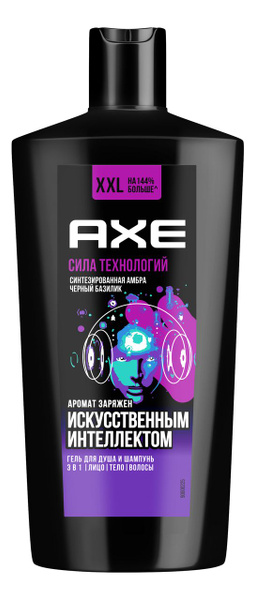 Гель для душа и шампунь мужской AXE 3в1 Сила технологий Синтезированная ...