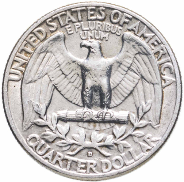 США 25 центов квотер, 1/4 доллара, quarter dollar 1953 D Washington ...