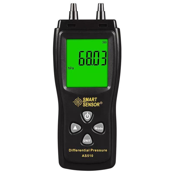Портативный высокоточный цифровой дифференциальный манометр SMART SENSOR Xima AS510, прибор для ...