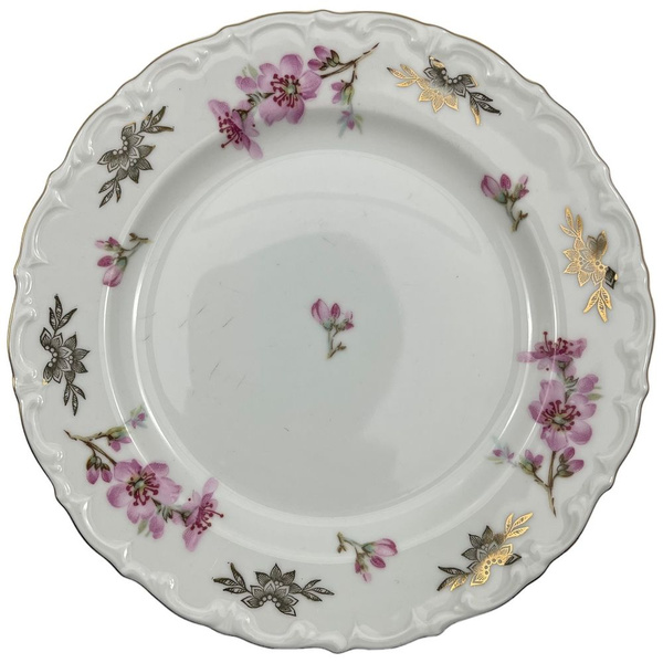 Тарелка десертная "Сакура", 20 см, 1937-1956 гг, фарфор, роспись, позолота, Kahla, Германия ...