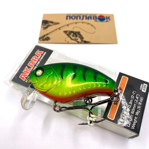 Воблер Крэнк (Crank) Akara Seal 60F, 0.01-0.3 м купить по выгодной цене в интернет-магазине OZON ...