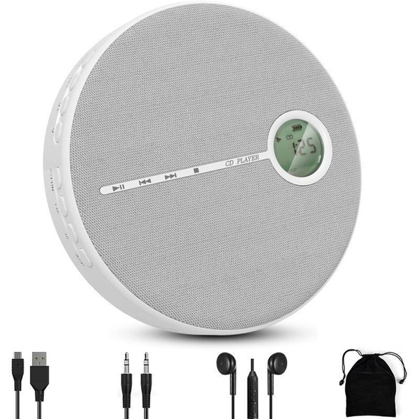 Перезаряжаемый портативный CD-плеер с Bluetooth, компактный с ...