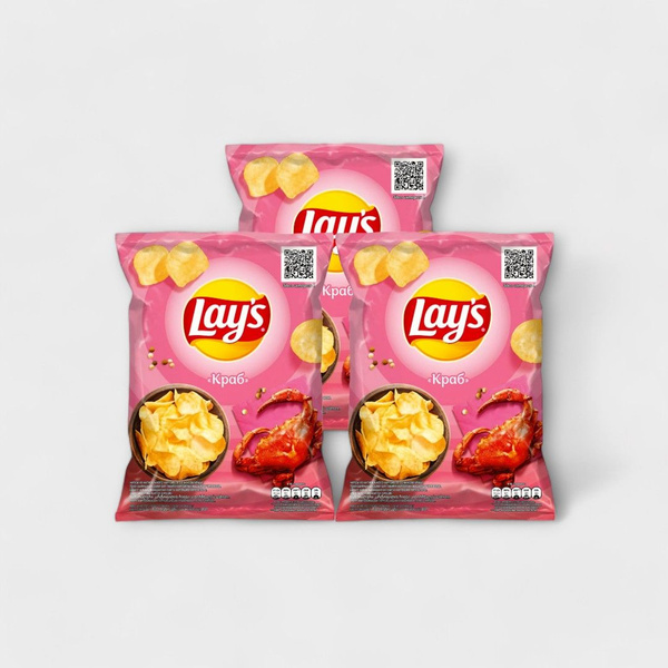 Чипсы Lay's Краб, 140г х 3шт - купить с доставкой по выгодным ценам в интернет-магазине OZON ...