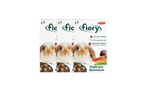 FIORY корм для кроликов Karaote 850 г х 3 шт. - купить с доставкой по ...