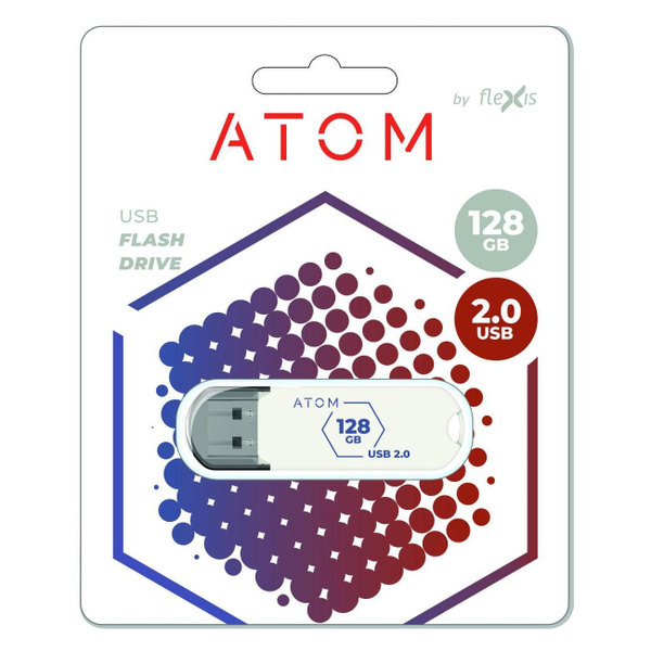 USB-флеш-накопитель Atom 128GB USB2.0 AUSB2H2W/128GB 128 ГБ 15, 7 купить c доставкой на OZON по ...
