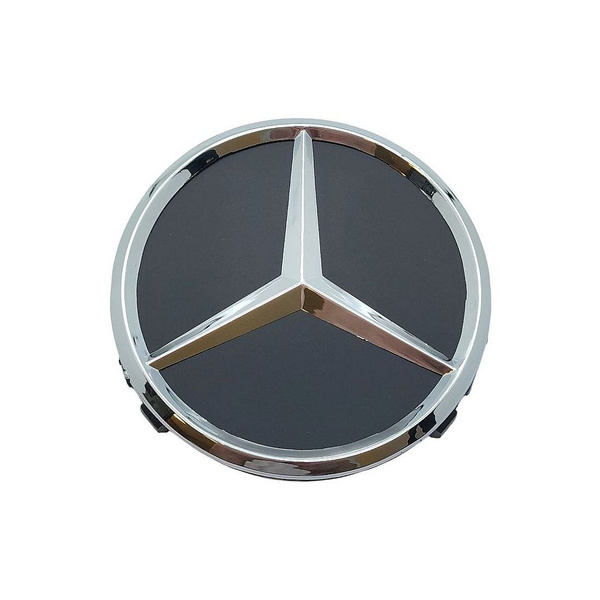 Колпак ступицы колеса MERCEDES (Хром на черном, 75мм) KB66470200 ...