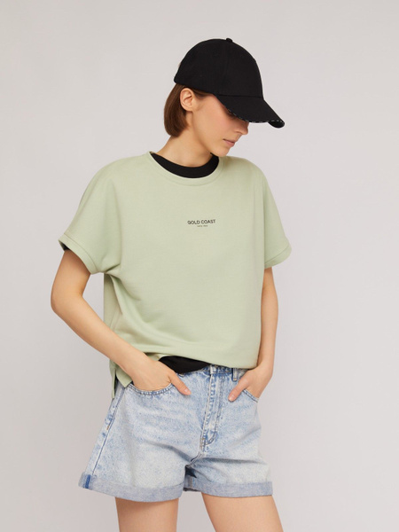 Футболка Zolla, размер 50, цвет светло-зеленый, 100% Полиэстер - купить по выгодной цене в ...