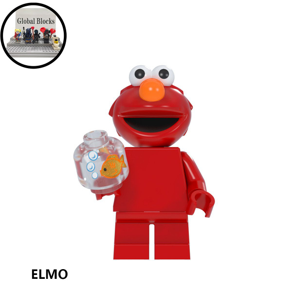 фигурок минифигурки (совместим с лего),Sesame Street -ELMO 4.5см-пакет ...