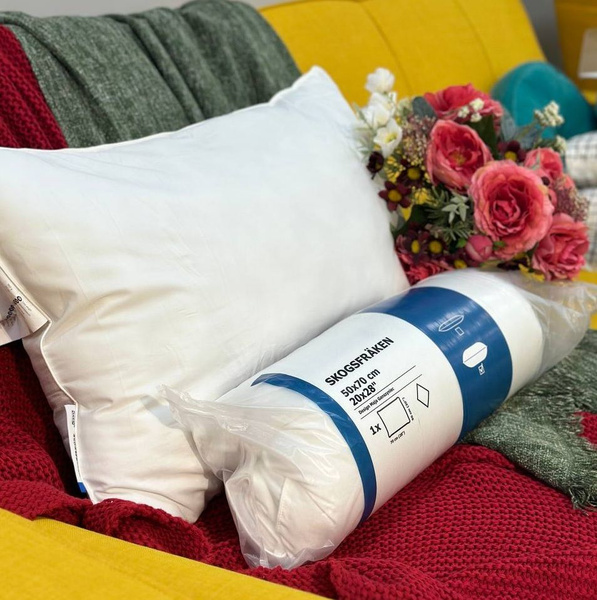 Подушка ИКЕА СКОГСФРЭКЕН SKOGSFRAKEN высокая 50х70 см купить на OZON по ...