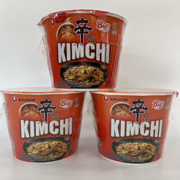 Лапша быстрого приготовления Кимчи Рамен Nongshim, чашка 112 г х 3 шт ...