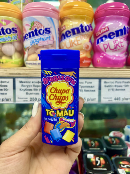 Жевательная резинка красящая язык Chupa Chups Color Painting, 27 г 2шт ...