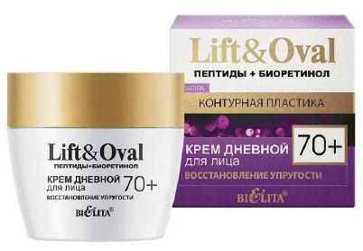 Крем для лица Lift&Oval 70 + Пептиды + Биоретинол дневной Восстановление упругости 50 мл ...
