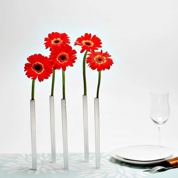 Набор магнитных ваз Peleg Design Magnetic Vase, 5 шт, серебристый ...
