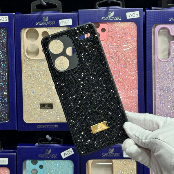 Чехол Swarovski для Xioami Redmi Note 13 Pro Plus черный - купить с ...