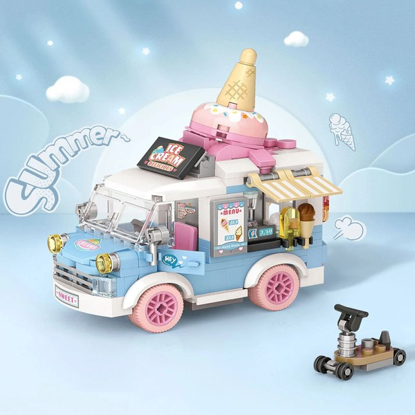 Детские Игрушки LOZ Mini Blocks City Серии Street View Food Truck С ...