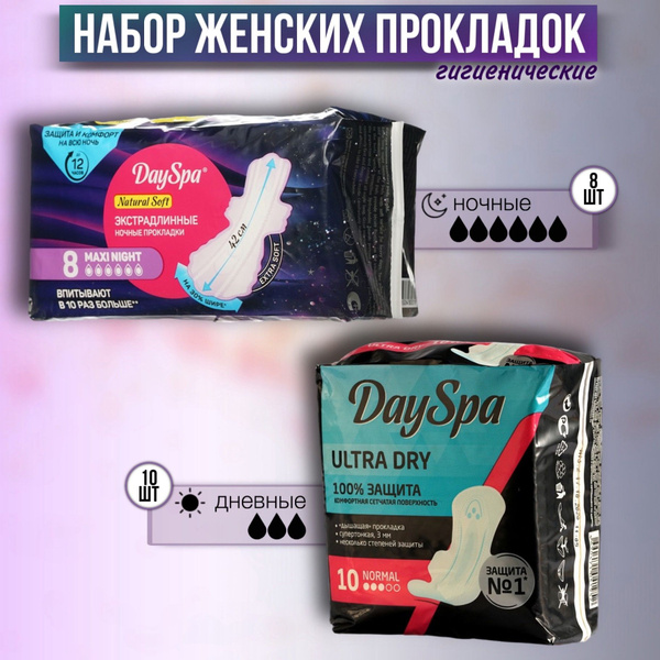Прокладки женские Day Spa дневные + ночные - купить с доставкой по ...