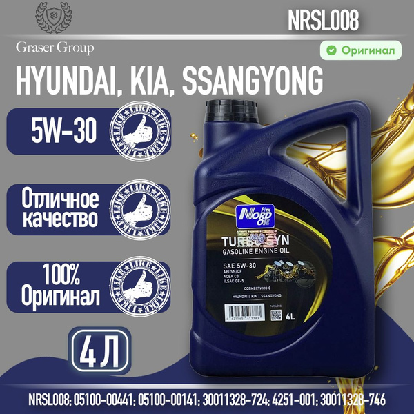 Масло моторное Standard nord oil 5W-30 Синтетическое 4.003 л Nrsl008 ...