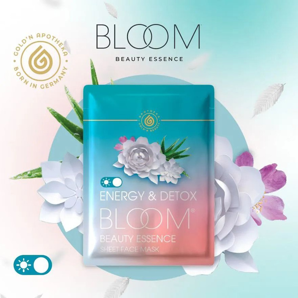 Маска для лица тканевая GOLD'N APOTHEKA BLOOM FACE MASK ENERGY & DETOX ...
