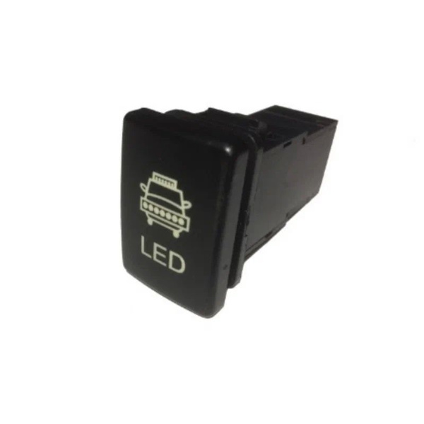 Кнопка автомобильная врезная с подсветкой "LED' 12в с разъемом - купить ...