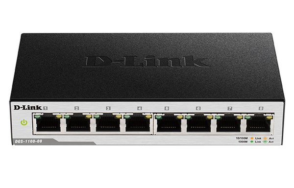 Коммутатор D-Link DGS-1100-08 - купить по выгодной цене в интернет ...